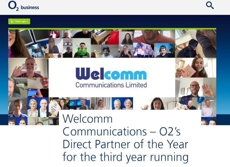 Welcomm Communications Crowned Best O2 Direct Partner of the Year 2020 ...