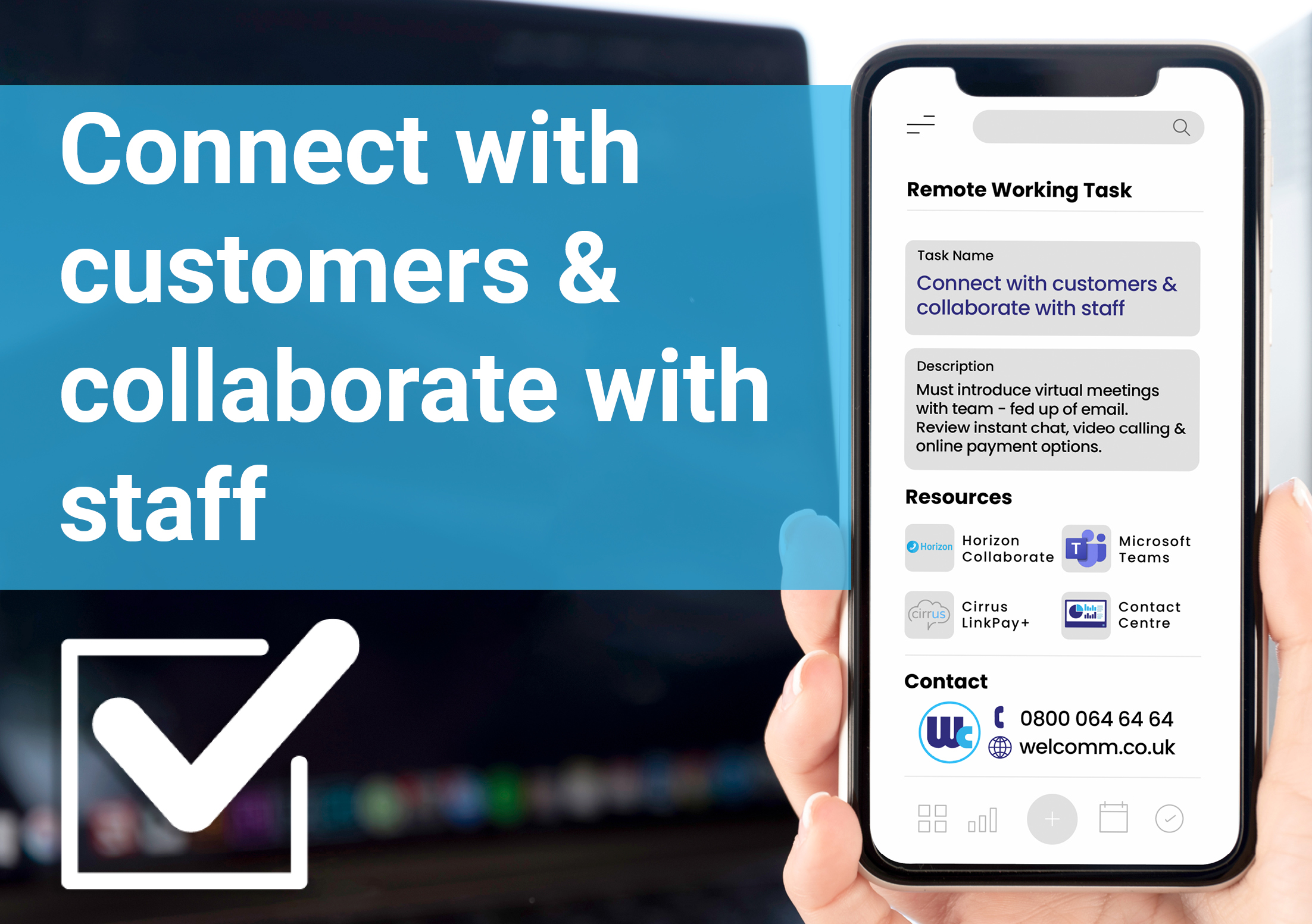 Connect with Customers & Collaborate with Staff - Welcomm Communications